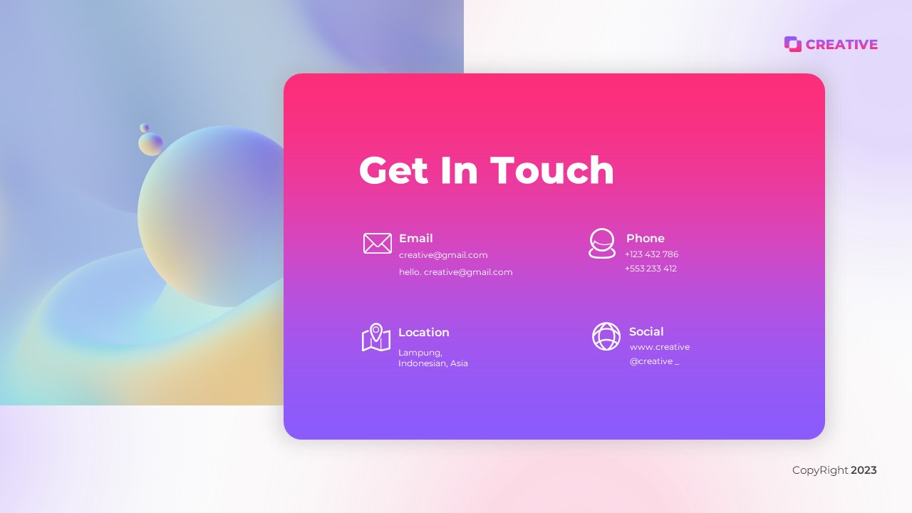 Creative Digital Art Google Slides Template, Presentation Templates