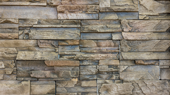 The stone wall texture background natural color. Background of stone ...
