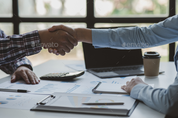 Team of business people working together in the meeting room office ...