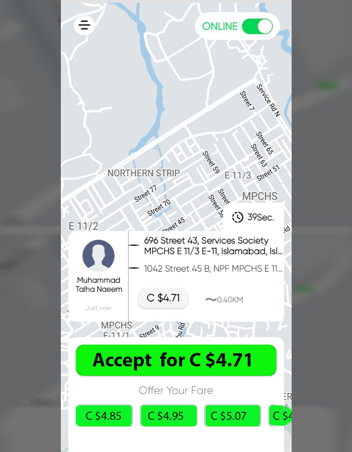 InDrive Bidding Clone- Complete Taxi App with Admin Panel by AppHeaven