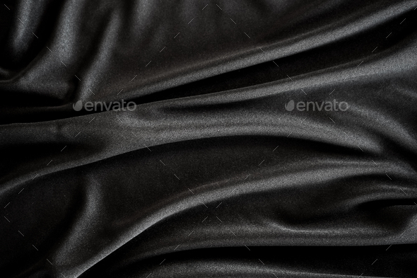 Black cloth texture can be use as background Stock Photo by tendo23