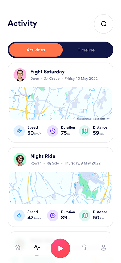 Gowez - Sport Cycling Tracker Flutter App Ui Template(Figma Included) by dokkanagency
