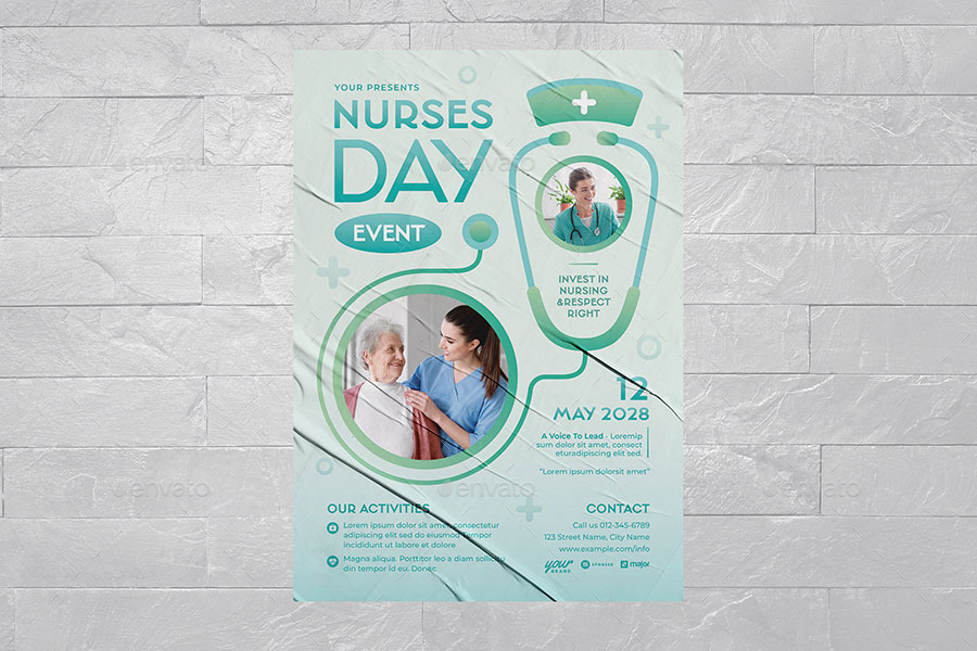 Nurses Day Event Flyer Template, Print Templates | GraphicRiver