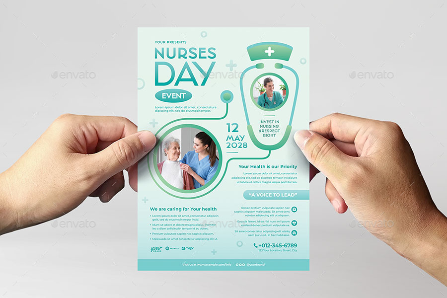 Nurses Day Event Flyer Template, Print Templates | GraphicRiver