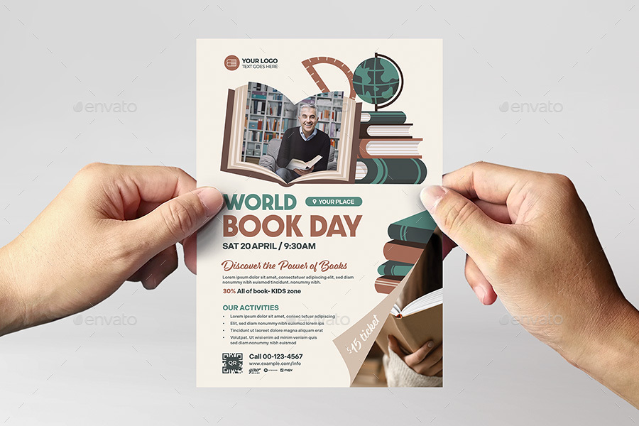 World Book Day Flyer Template, Print Templates | GraphicRiver