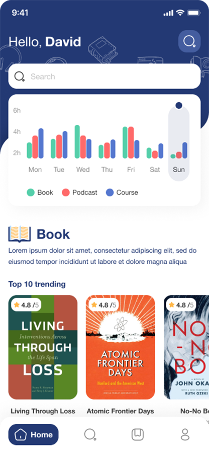 Audible - Audio Book & Ebook Flutter App Ui Template(Figma Included) by ...