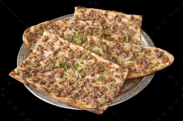 Turkish Pide - Konya Etli Ekmek Kebab with Minced Meat. Stock Photo by ...