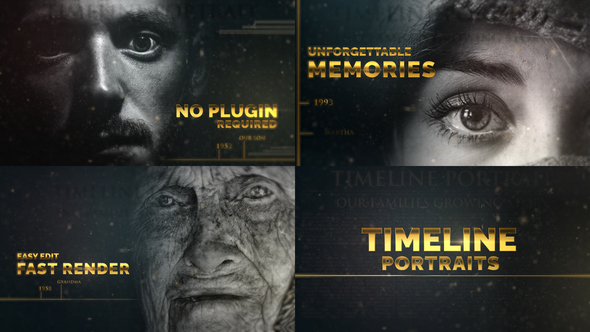 Timeline Portraits Slideshow, Premiere Pro Templates | VideoHive