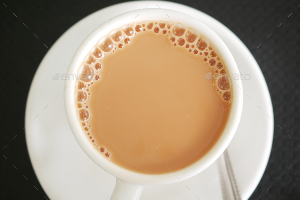 cup of milk tea with bubble top view . Stock Photo by towfiqu98 | PhotoDune