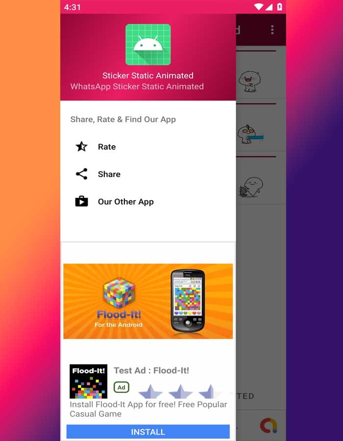 Sticker For WhatsApp Animated, Static Asset And Ads Json Online by kafarich