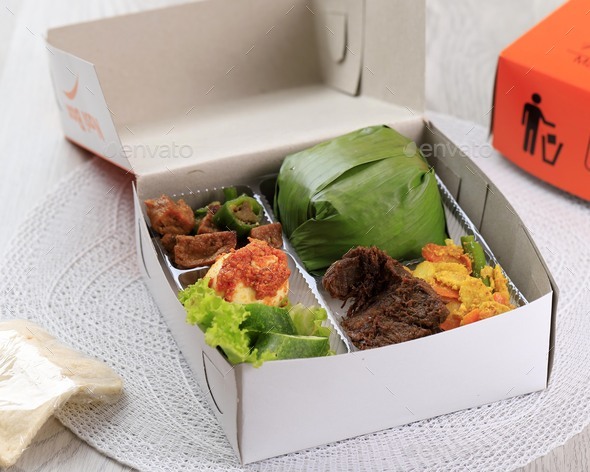 Rice Box or Indonesian Nasi Kotak Stock Photo by ikadapurhangus | PhotoDune