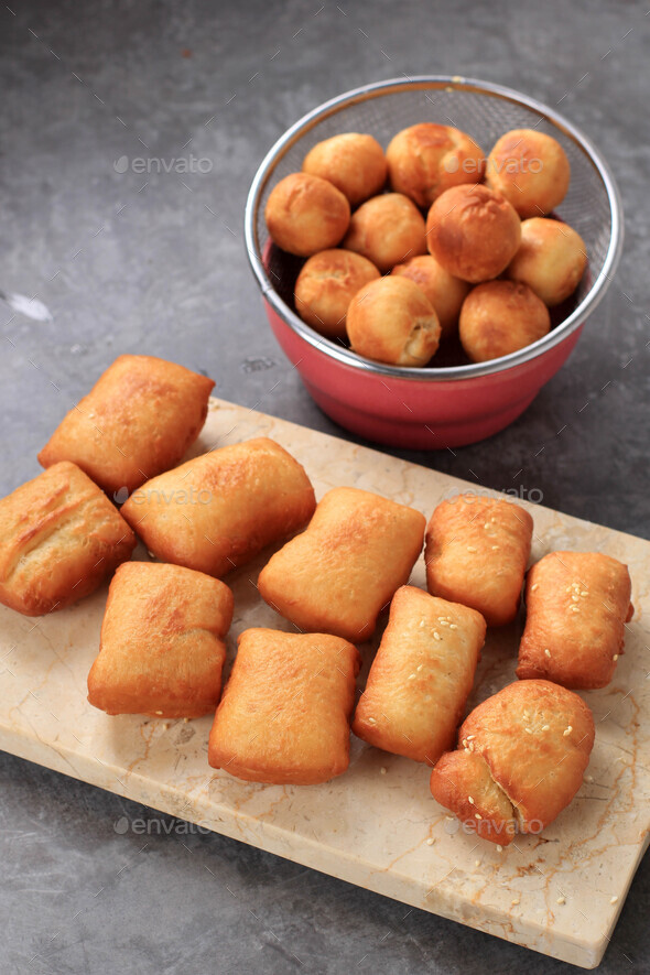 Indonesian Fried Bread Called Roti/Kue Bantal or Famous Name Odading ...
