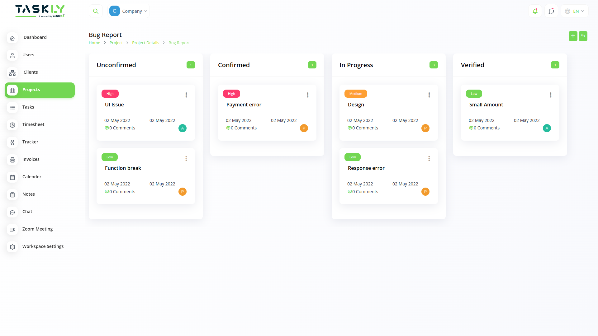 TASKLY – Project Management Tool by RajodiyaInfotech | CodeCanyon