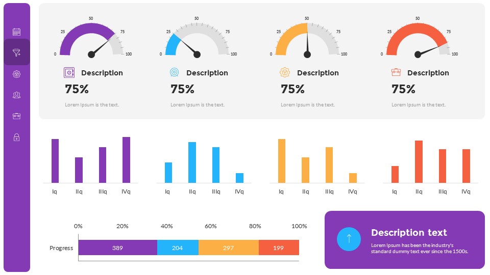 Funnel Dashboards PowerPoint Presentation Template, Presentation Templates