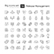 Release Management Linear Big Icons Set, Icons | GraphicRiver