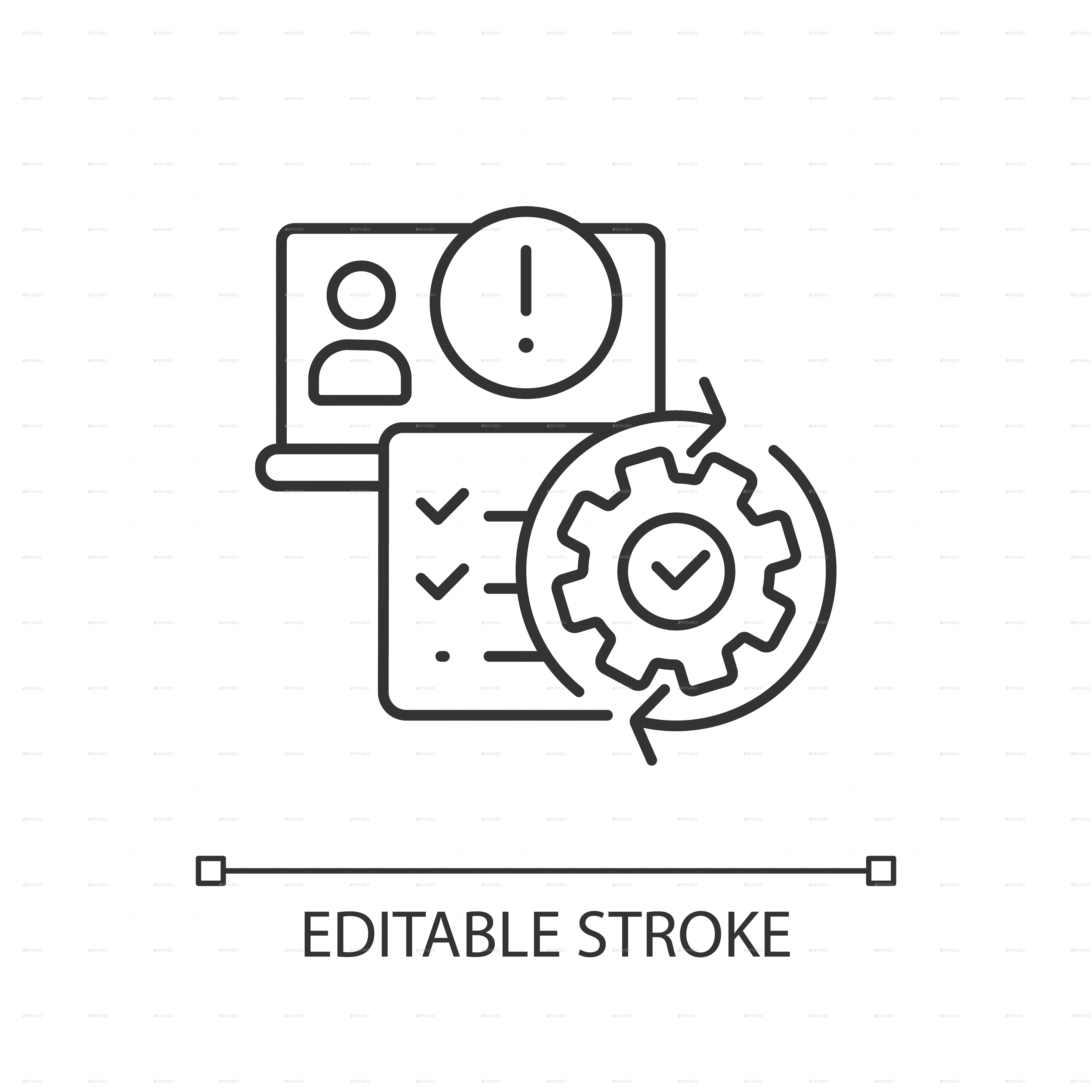 Release Management Linear Big Icons Set, Icons | GraphicRiver