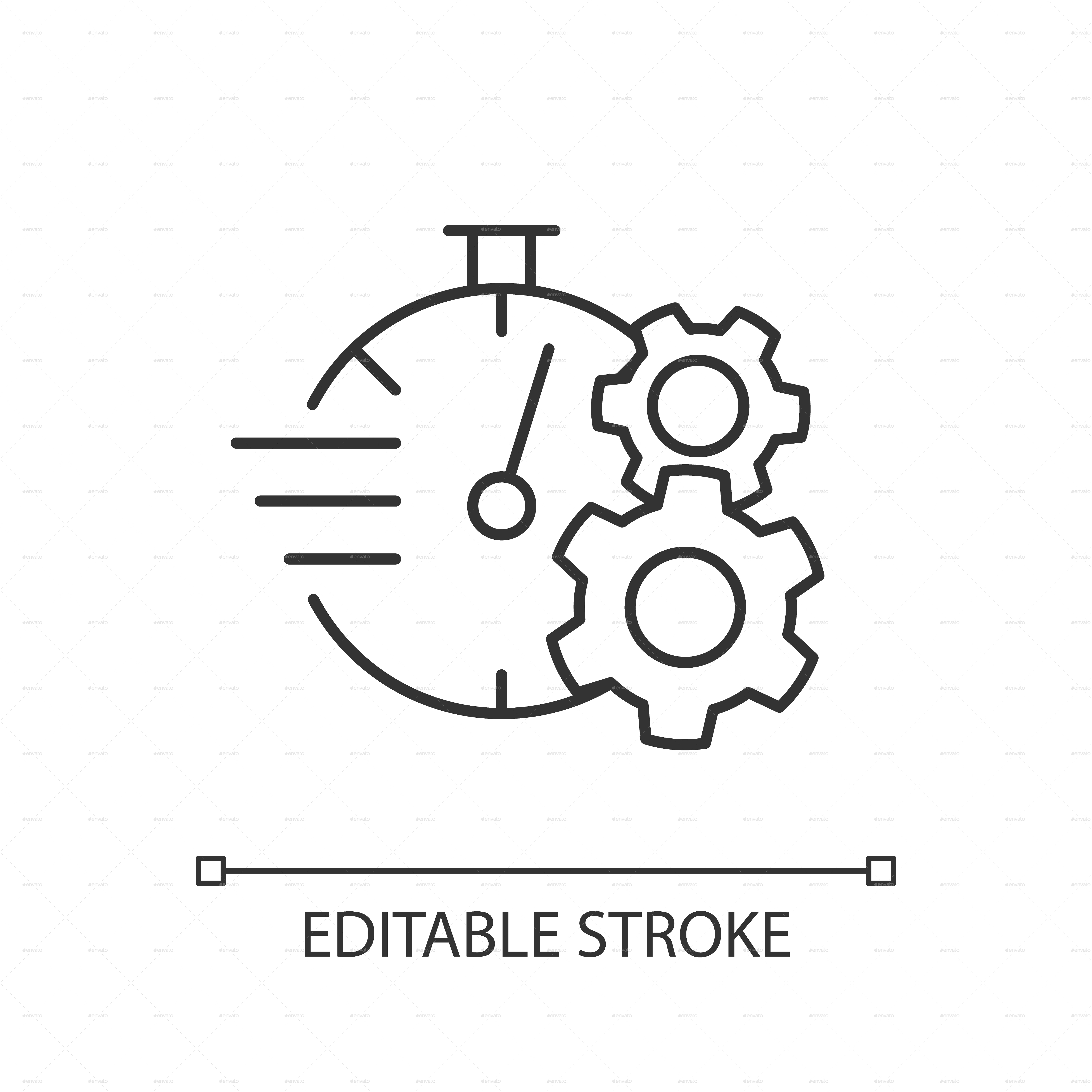 Release Management Linear Big Icons Set, Icons | GraphicRiver