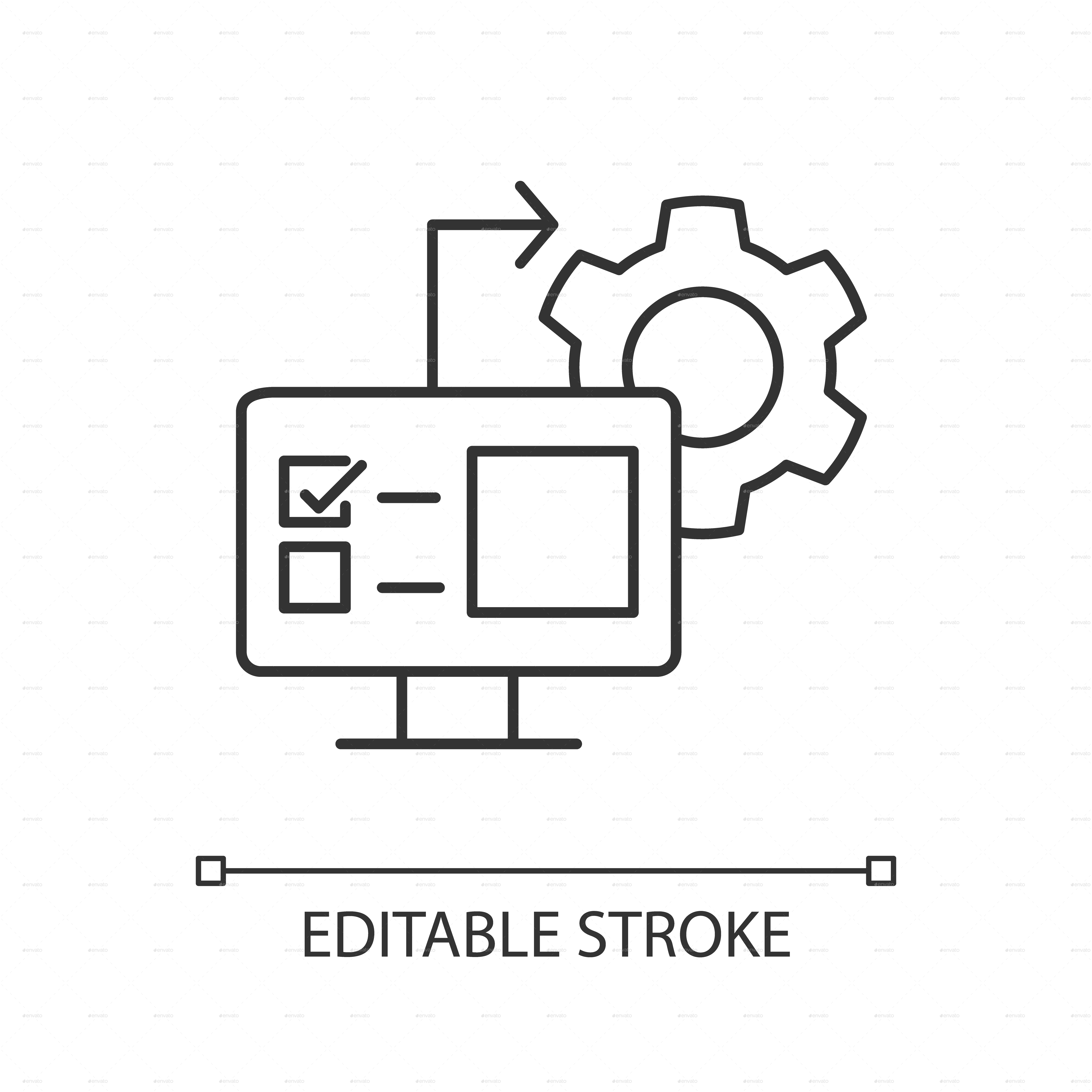 Release Management Linear Big Icons Set, Icons | GraphicRiver