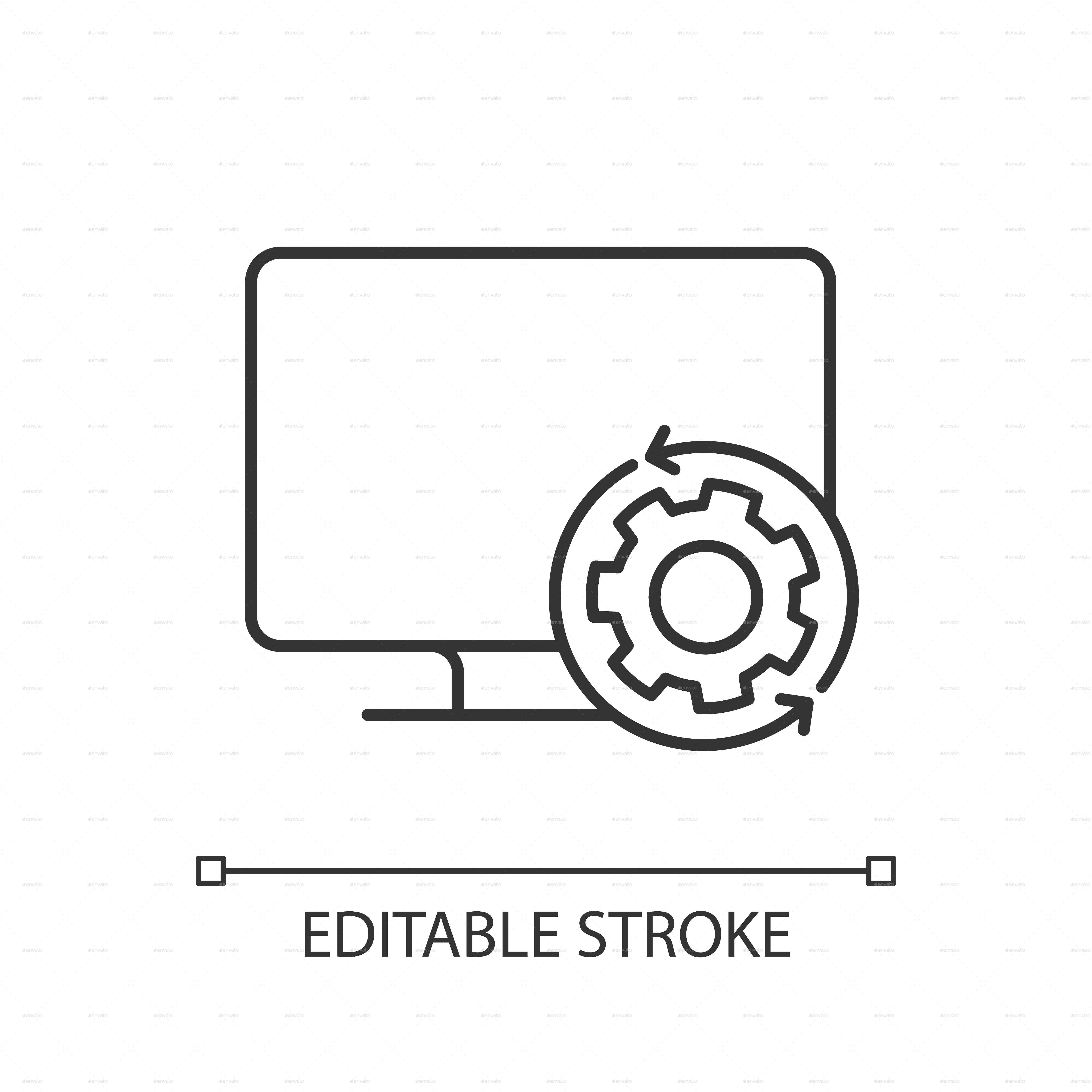 Release Management Linear Big Icons Set, Icons | GraphicRiver