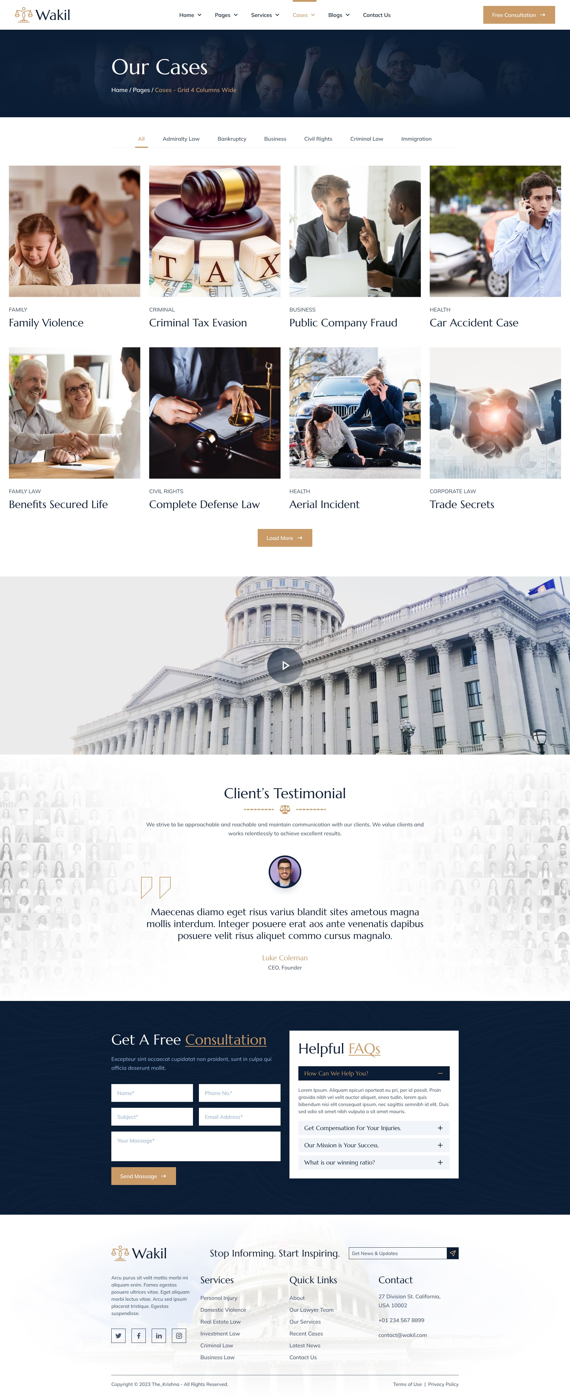 Lawyer & Attorney UI Theme - Wakil Law Firm by The_Krishna | ThemeForest