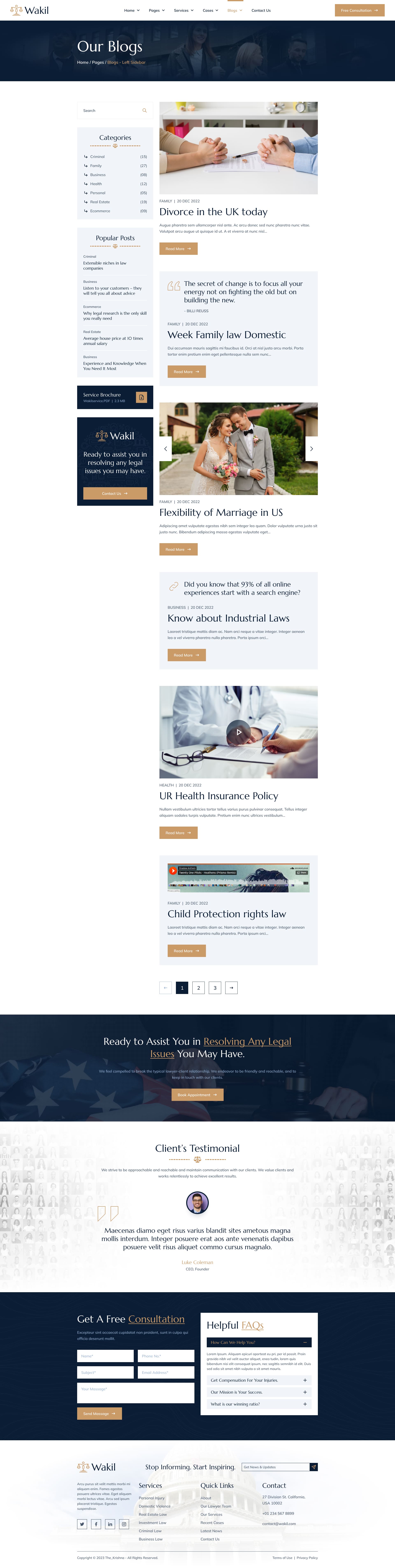 Lawyer & Attorney UI Theme - Wakil Law Firm by The_Krishna | ThemeForest