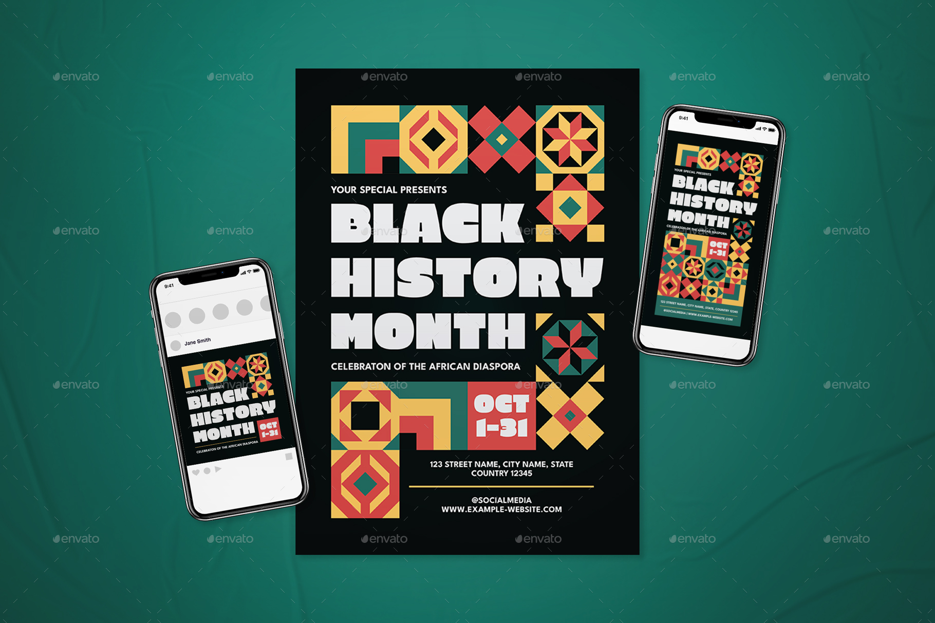 Black History Month Flyer Set, Print Templates | GraphicRiver