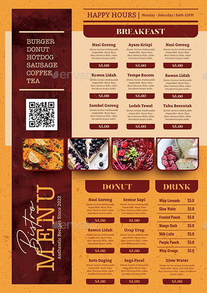 Restaurant Menu, Print Templates | GraphicRiver