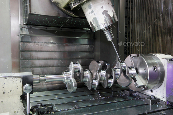 Precise measurement on the crankshaft Stock Photo by safakc1 | PhotoDune