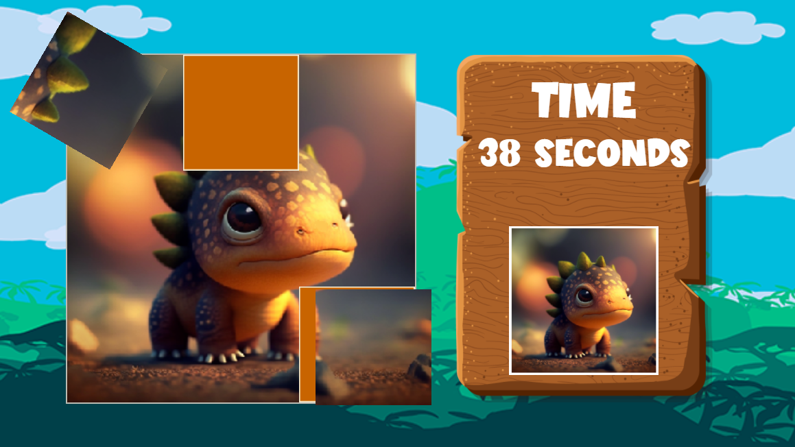 Baby Dinosaur Puzzle - Template for Construct 3 by AvidGame | CodeCanyon