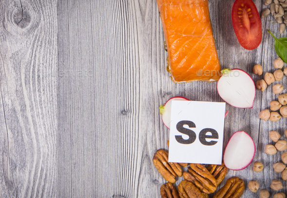 Healthy food as source natural selenium, fiber and other vitamins and ...