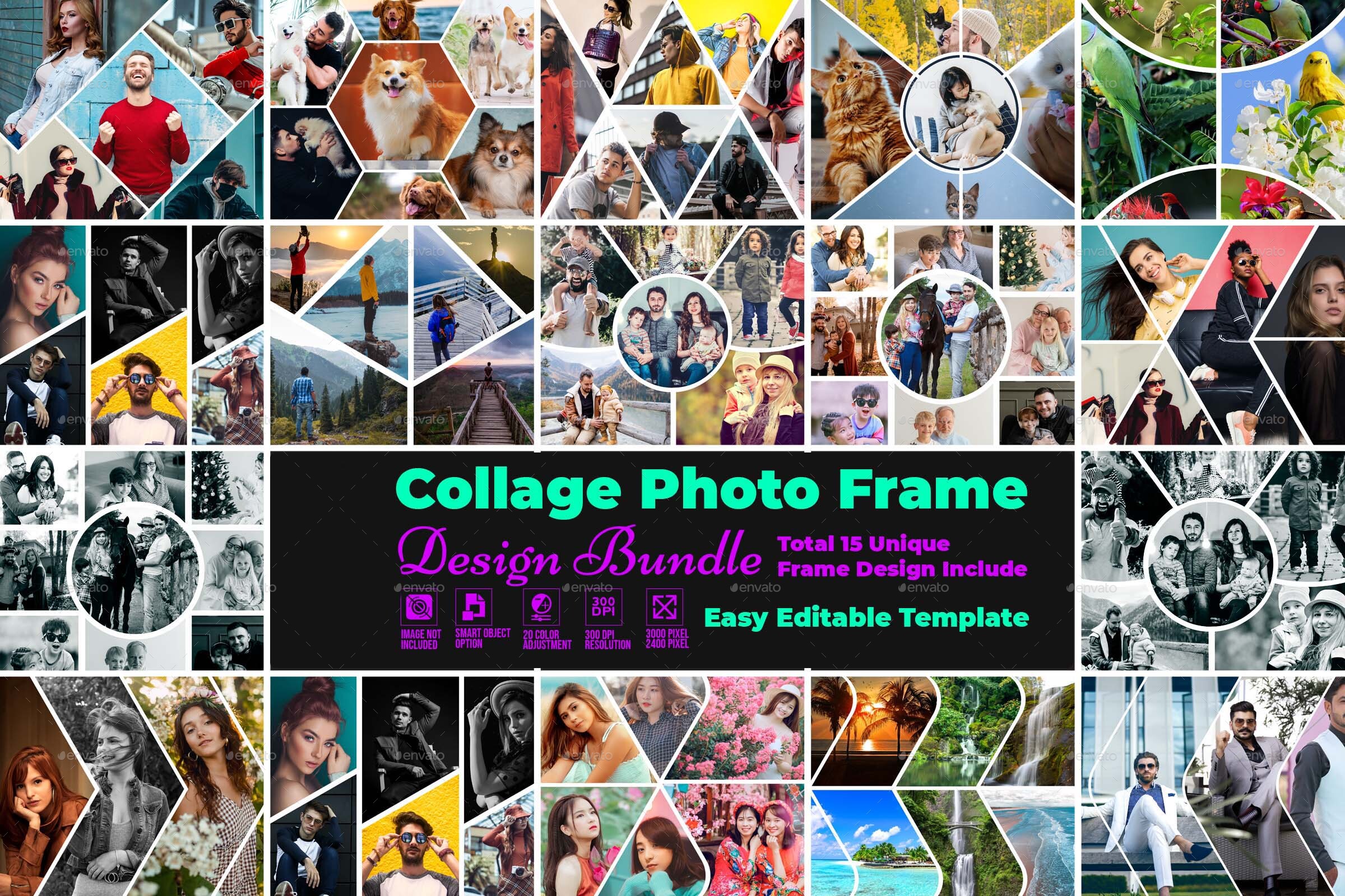15 Collage Photo Frame Design, Graphics | GraphicRiver