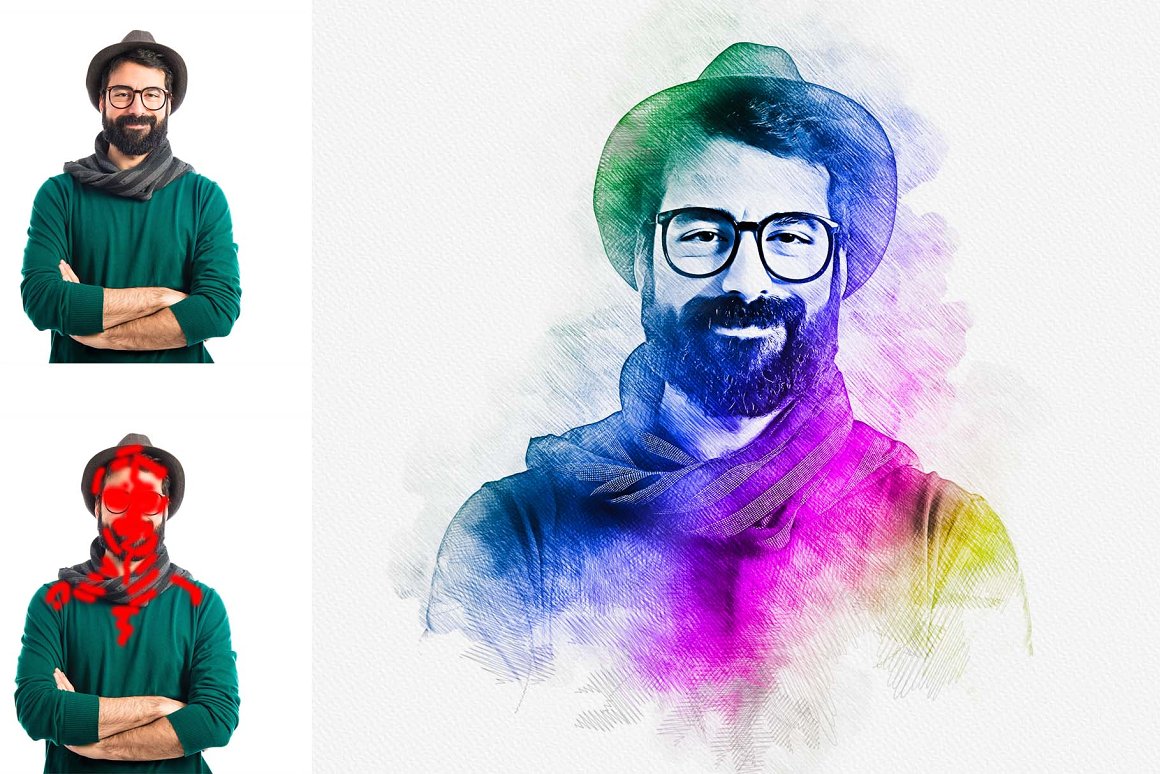 Easy Sketch Drawing Photoshop Action, Add-ons | GraphicRiver