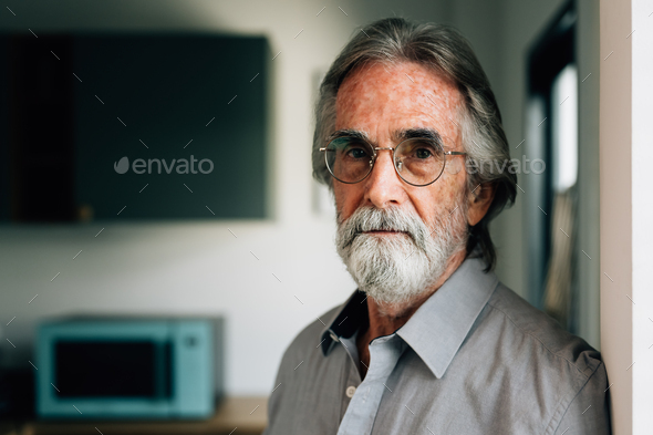Retirement man resting and relaxing at home Stock Photo by 1footage