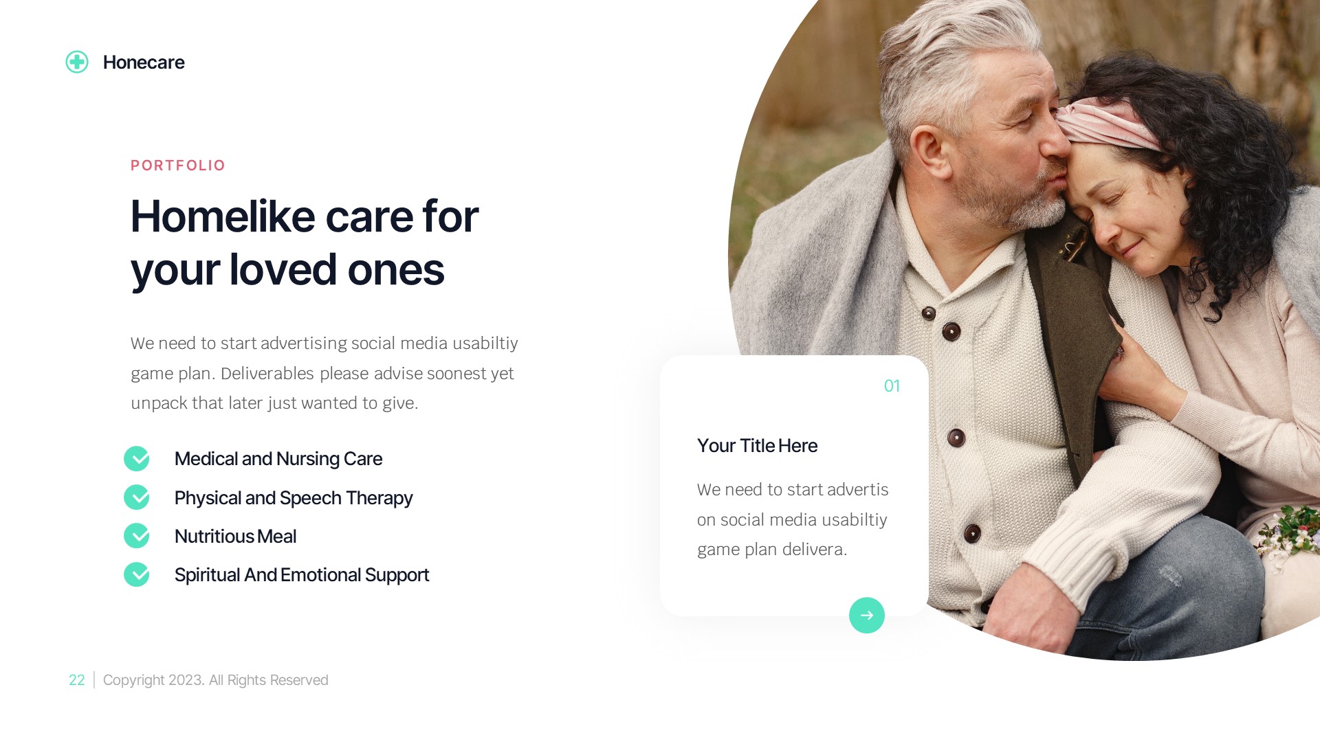 Honecare - Senior Care & Nursing Home PowerPoint Template, Presentation ...