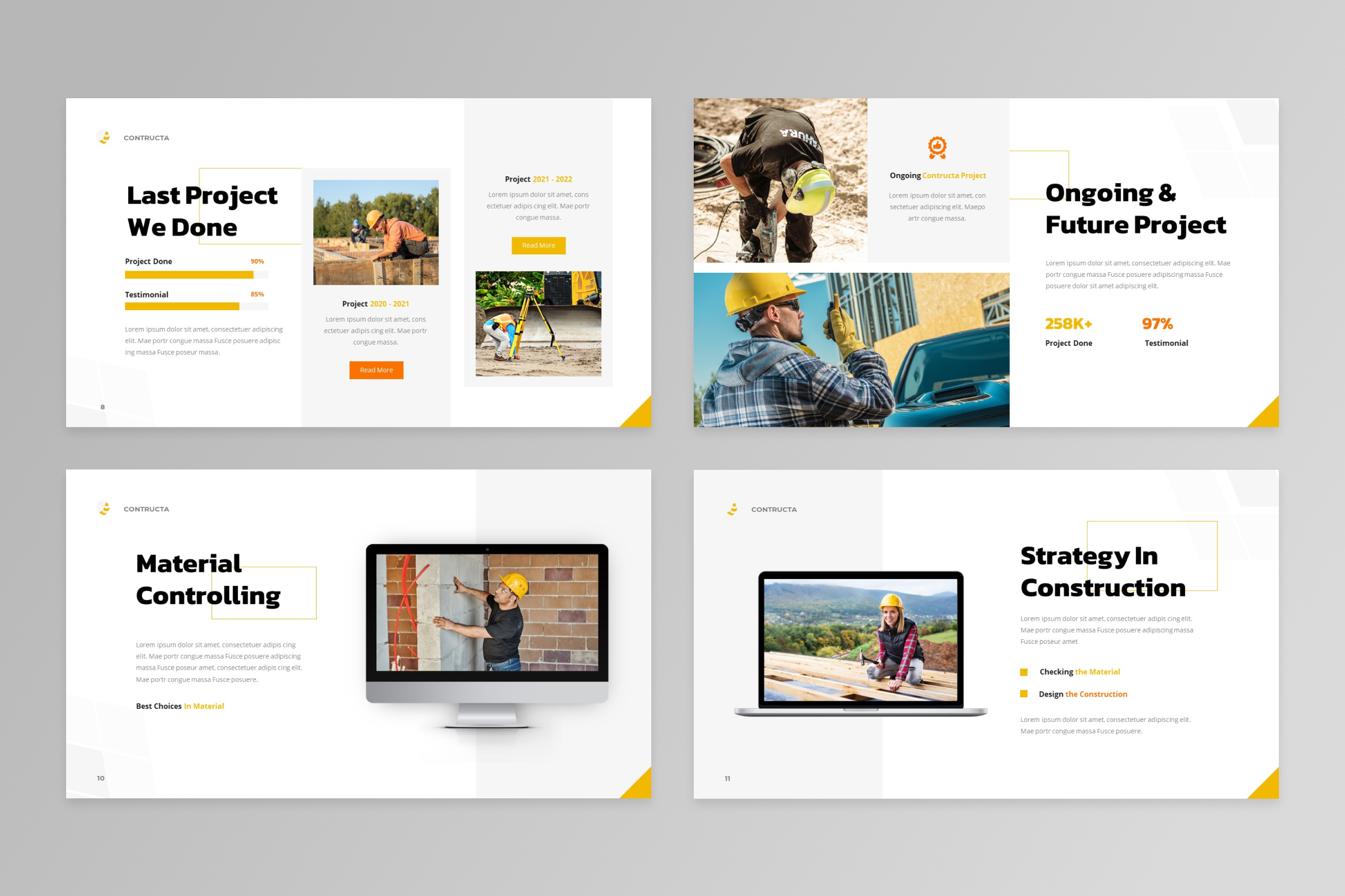 Contructa - Construction Powerpoint Template, Presentation Templates