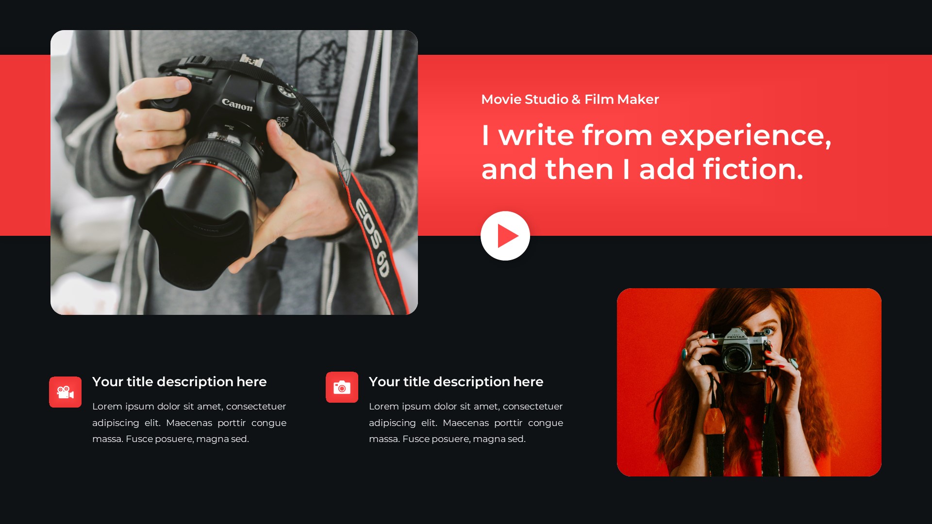 Cekrek - Movie Studio & Film Maker Powerpoint Template, Presentation ...