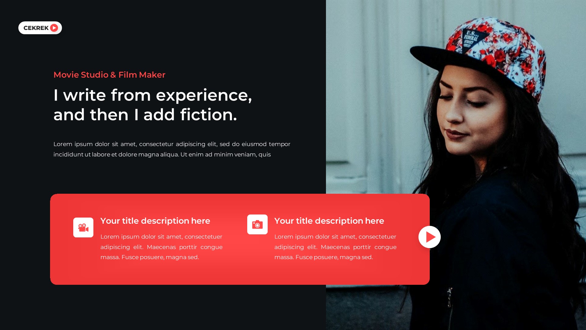 Cekrek - Movie Studio & Film Maker Google Slides Template, Presentation ...