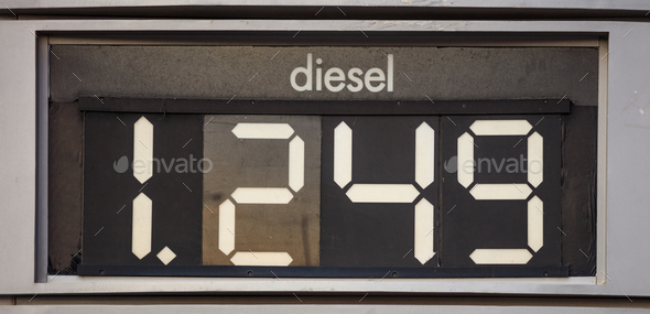 Diesel price sign at the service station. Stock Photo by rawf8 | PhotoDune