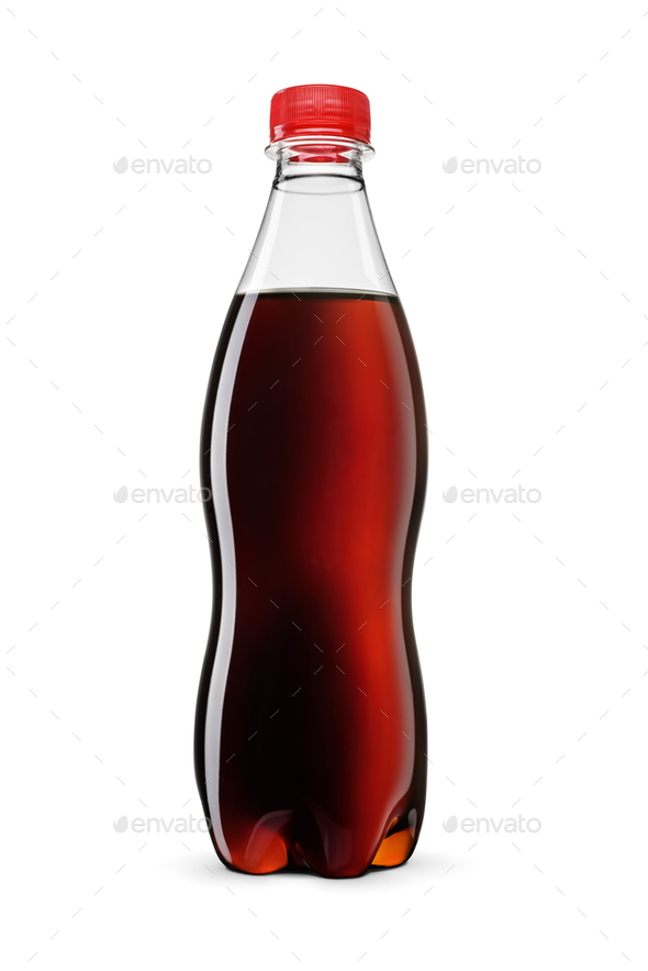 Plastic cola bottle isolated on white background. Stock Photo by Ha4ipuri