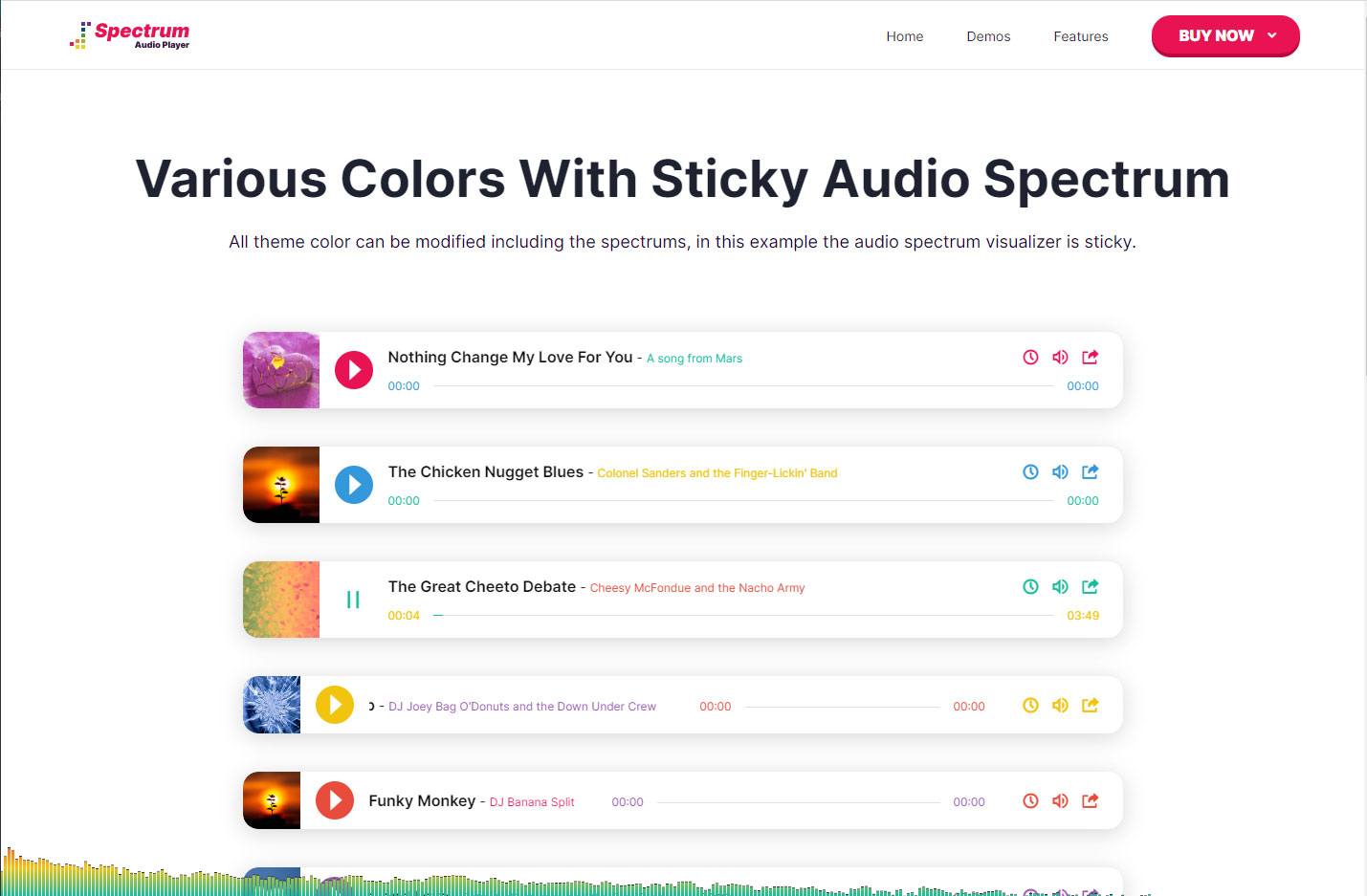 Spectrum Audio Player by FWDesign | CodeCanyon