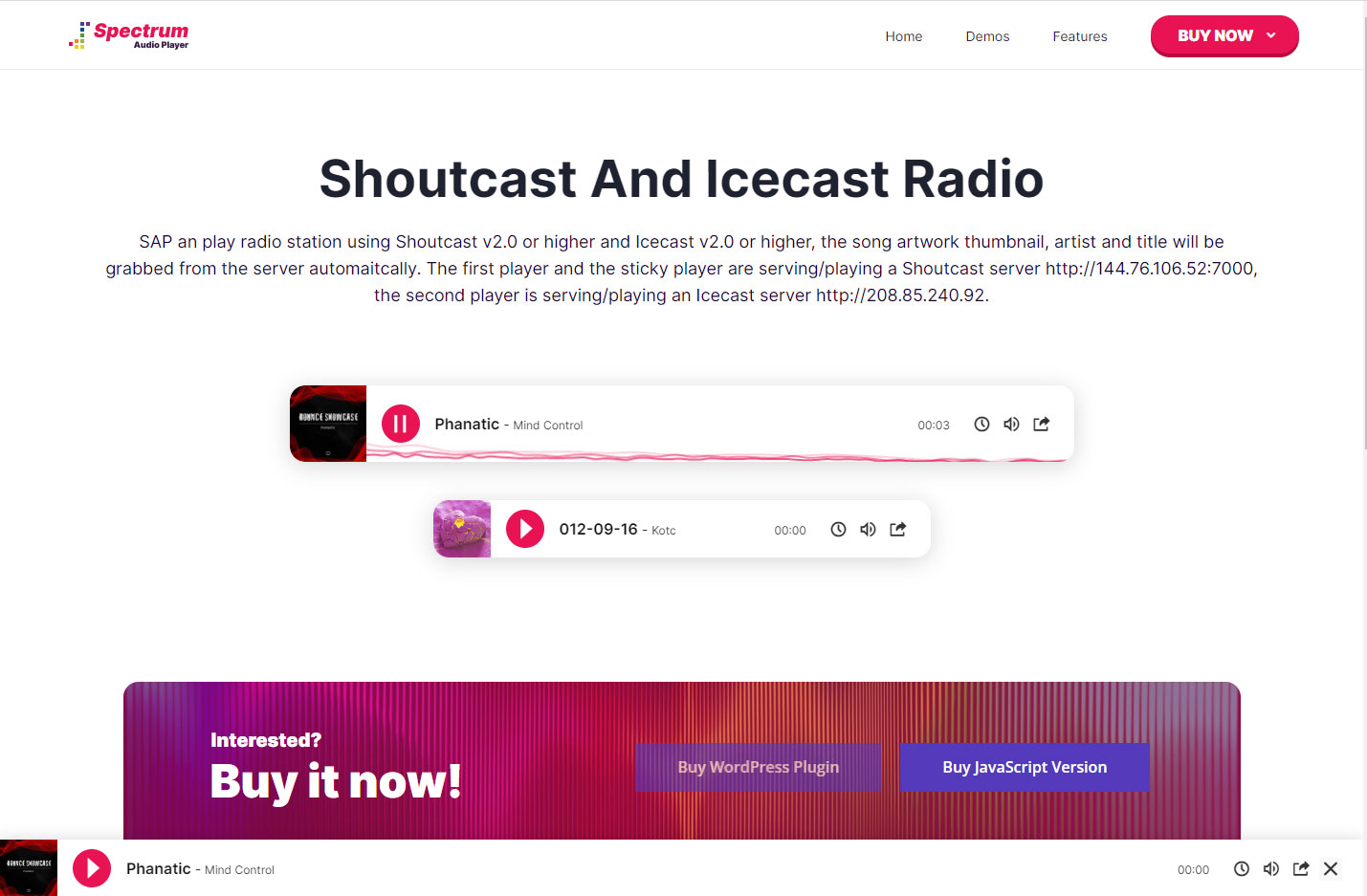 Spectrum Audio Player by FWDesign | CodeCanyon