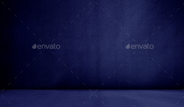 Empty Blue Studio Room Scene,Food Kitchen Counter Bar Minimal ...