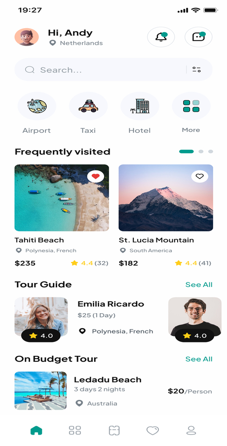Travel Mobile App Ui Kit Flutter Figma Free Travas By Fluttervision