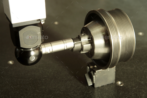 CMM probe measuring on steel cylinder Stock Photo by safakc1 | PhotoDune