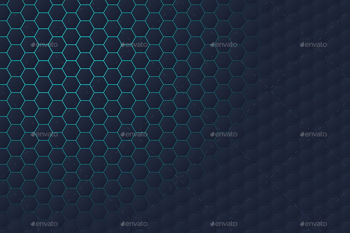 Hexagon Grid with Gradient Backlight Backgrounds, Graphics | GraphicRiver