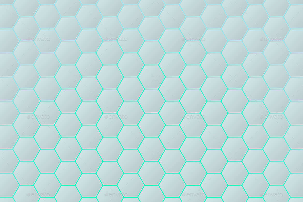 Hexagon Grid with Gradient Backlight Backgrounds, Graphics | GraphicRiver