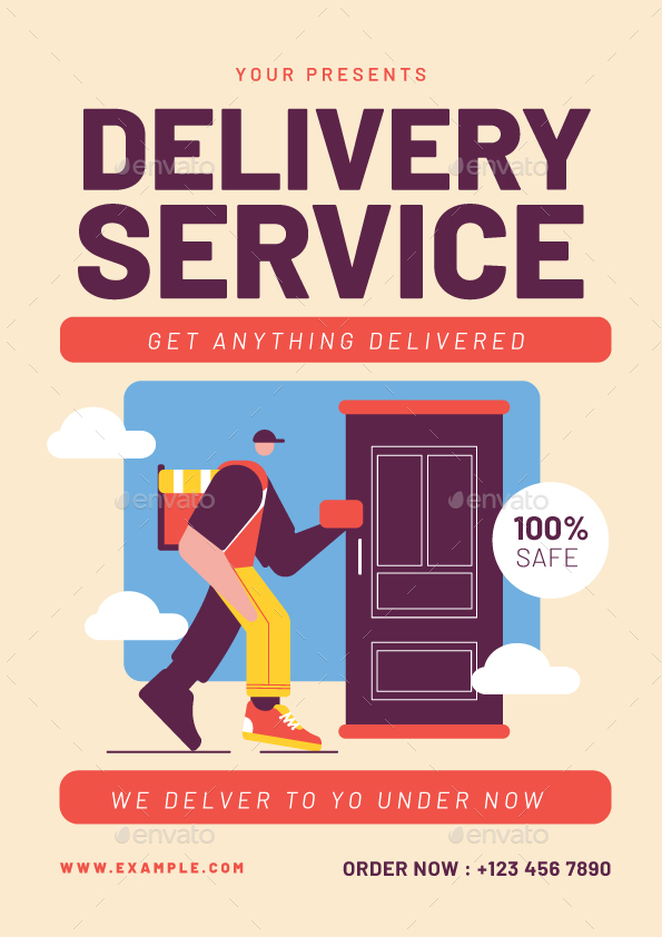 Delivery Service Flyer Set, Print Templates | GraphicRiver