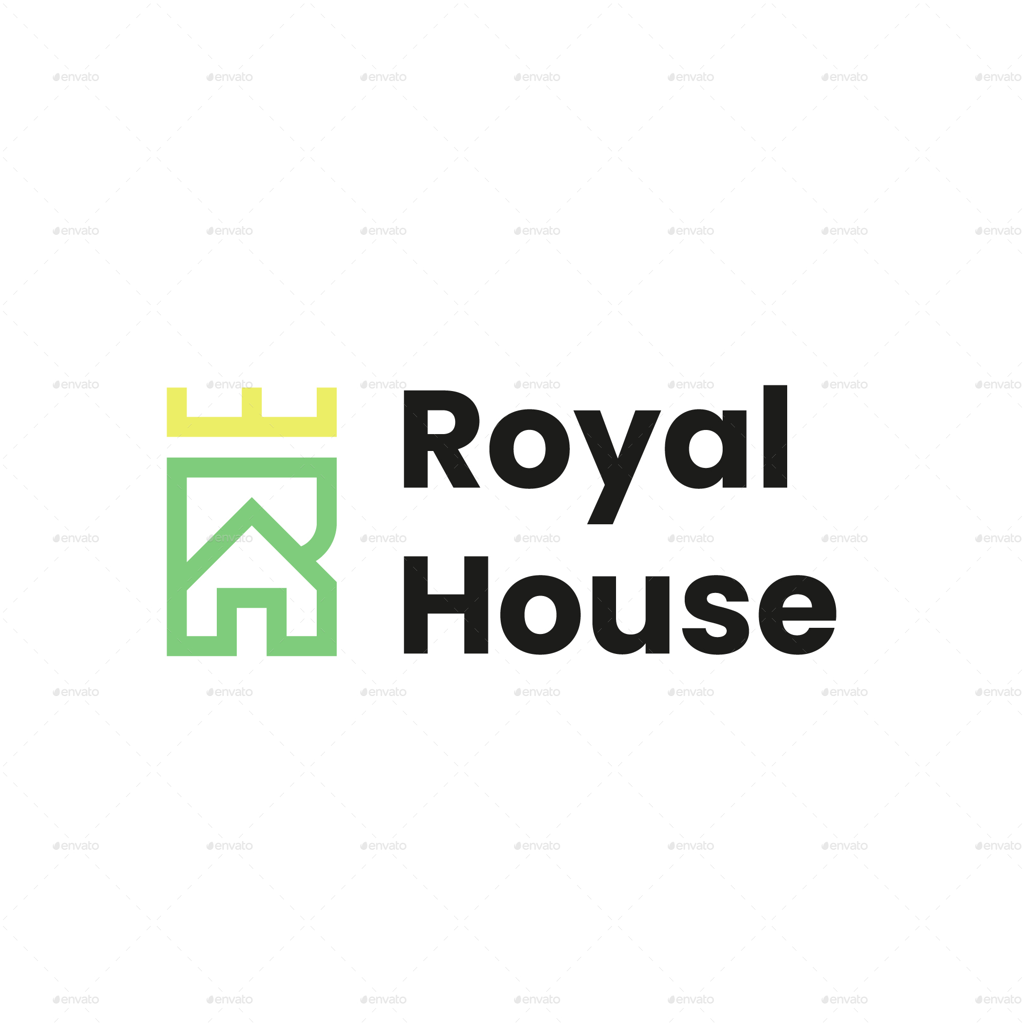 Royal House Letter R with Crown Logo Design, Logo Templates | GraphicRiver