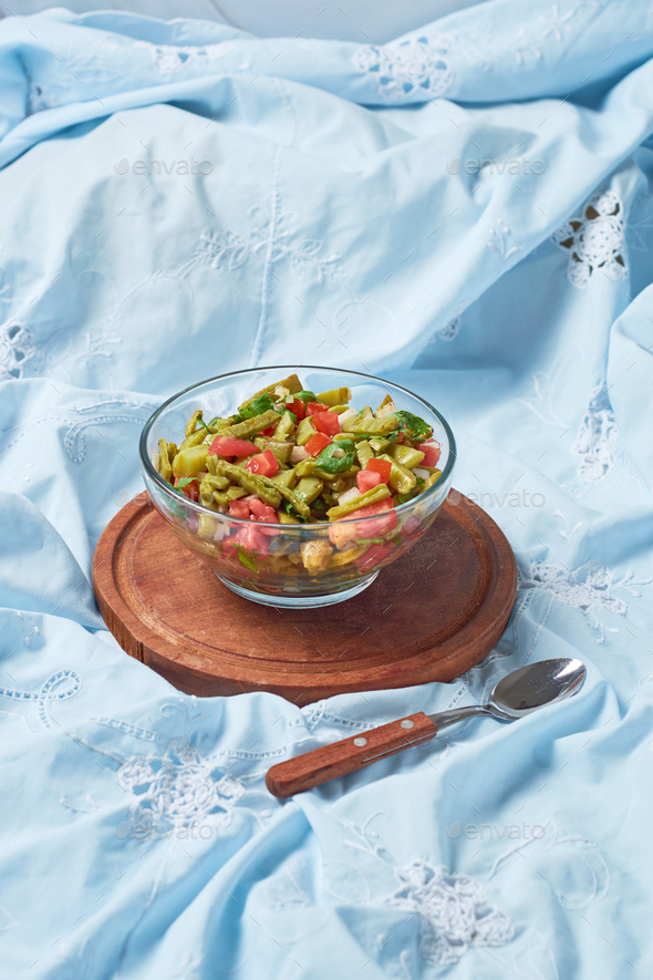 Cactus nopal salad, exotic mexican vegetarian food. Stock Photo by ...