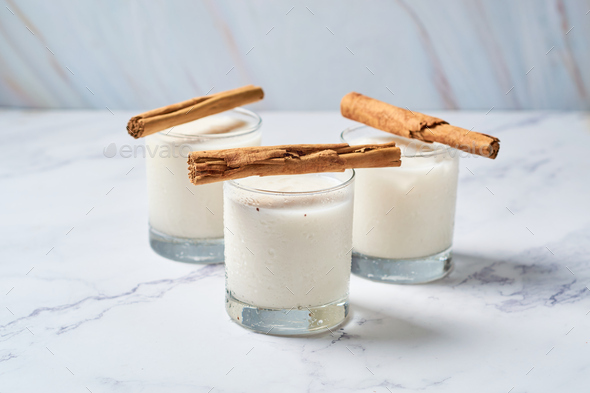 Horchata fresh water traditional drink water from mexico Stock Photo by ...